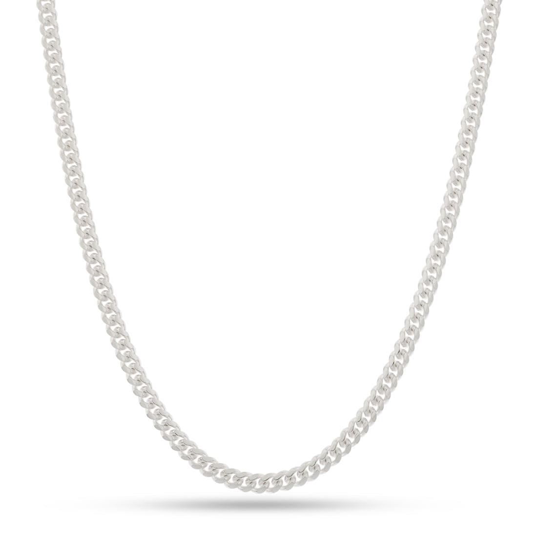 4mm Italian Sterling Silver Miami Cuban Link Chain King Ice 0214