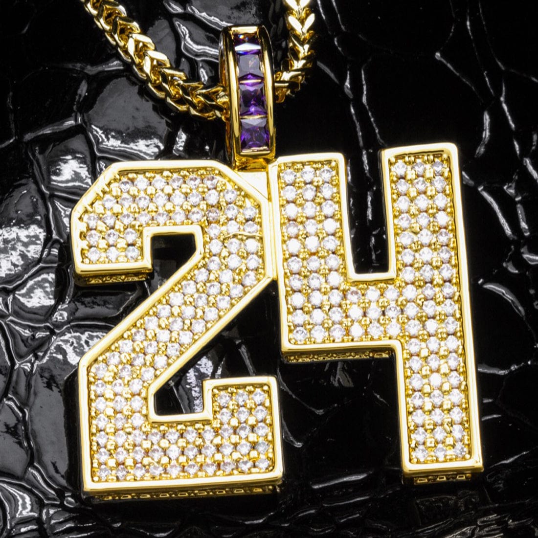 Classic Number 24 Necklace | Black Mamba Jewelry | King Ice