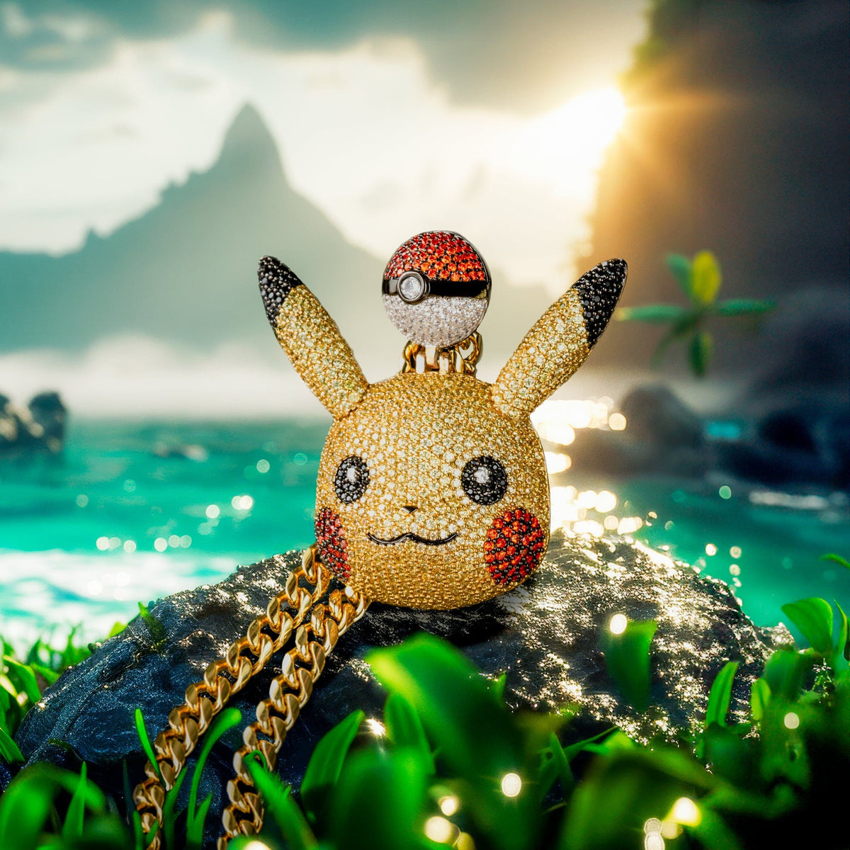 Pikachu Necklace | Pokémon Jewelry | King Ice