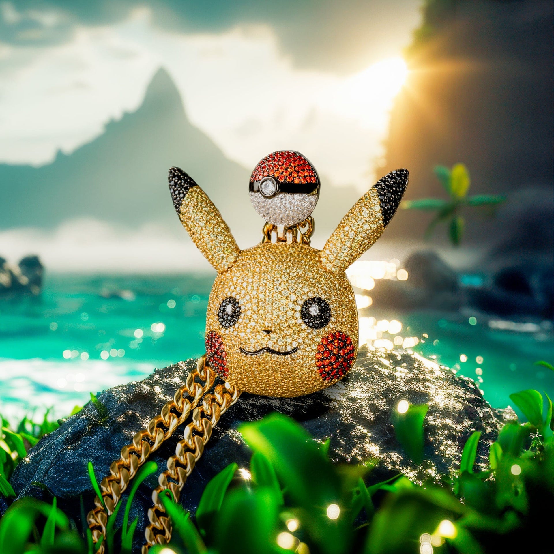 Pikachu Necklace | Pokémon Jewelry | King Ice