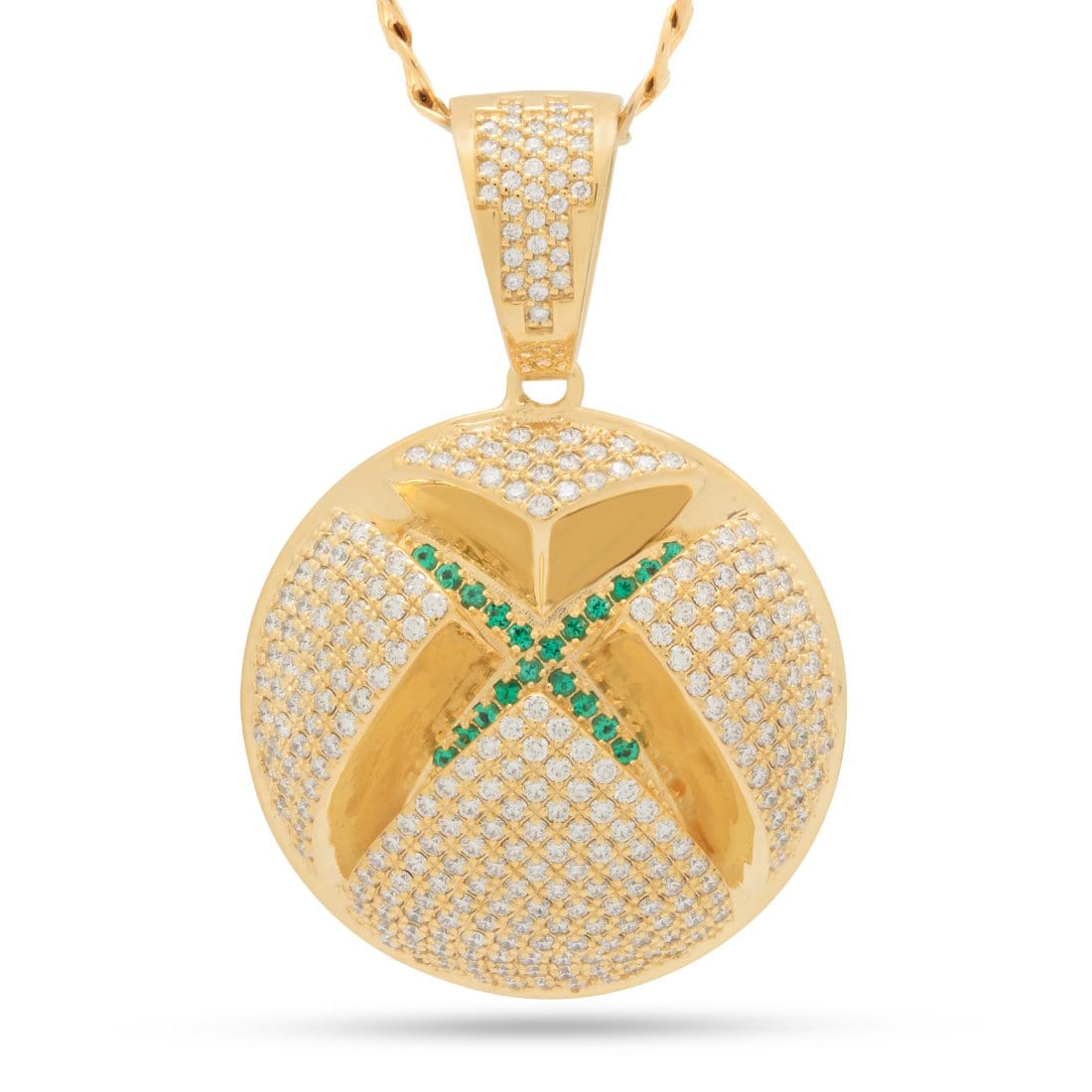Solid Gold Xbox Sphere Logo Necklace | Xbox Jewelry – King Ice