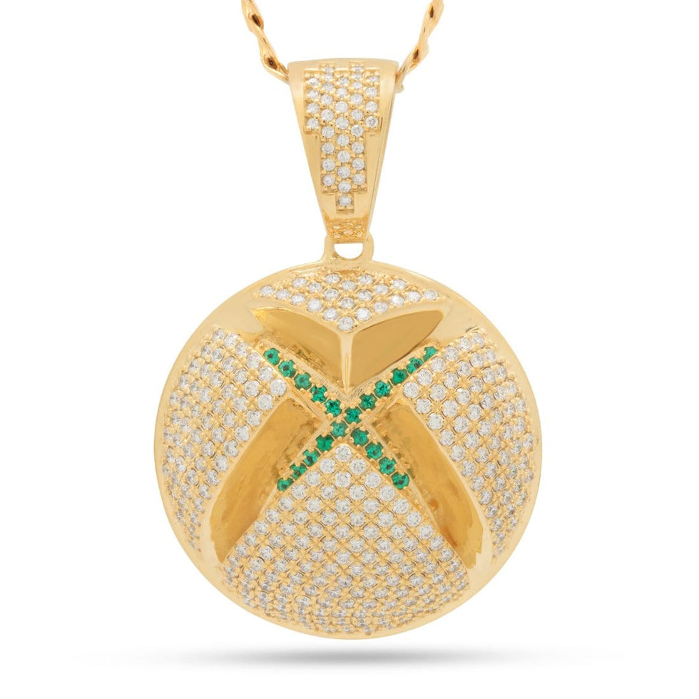 Solid Gold Xbox Sphere Logo Necklace | Xbox Jewelry – King Ice