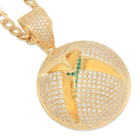 Solid Gold Xbox Sphere Logo Necklace | Xbox Jewelry – King Ice