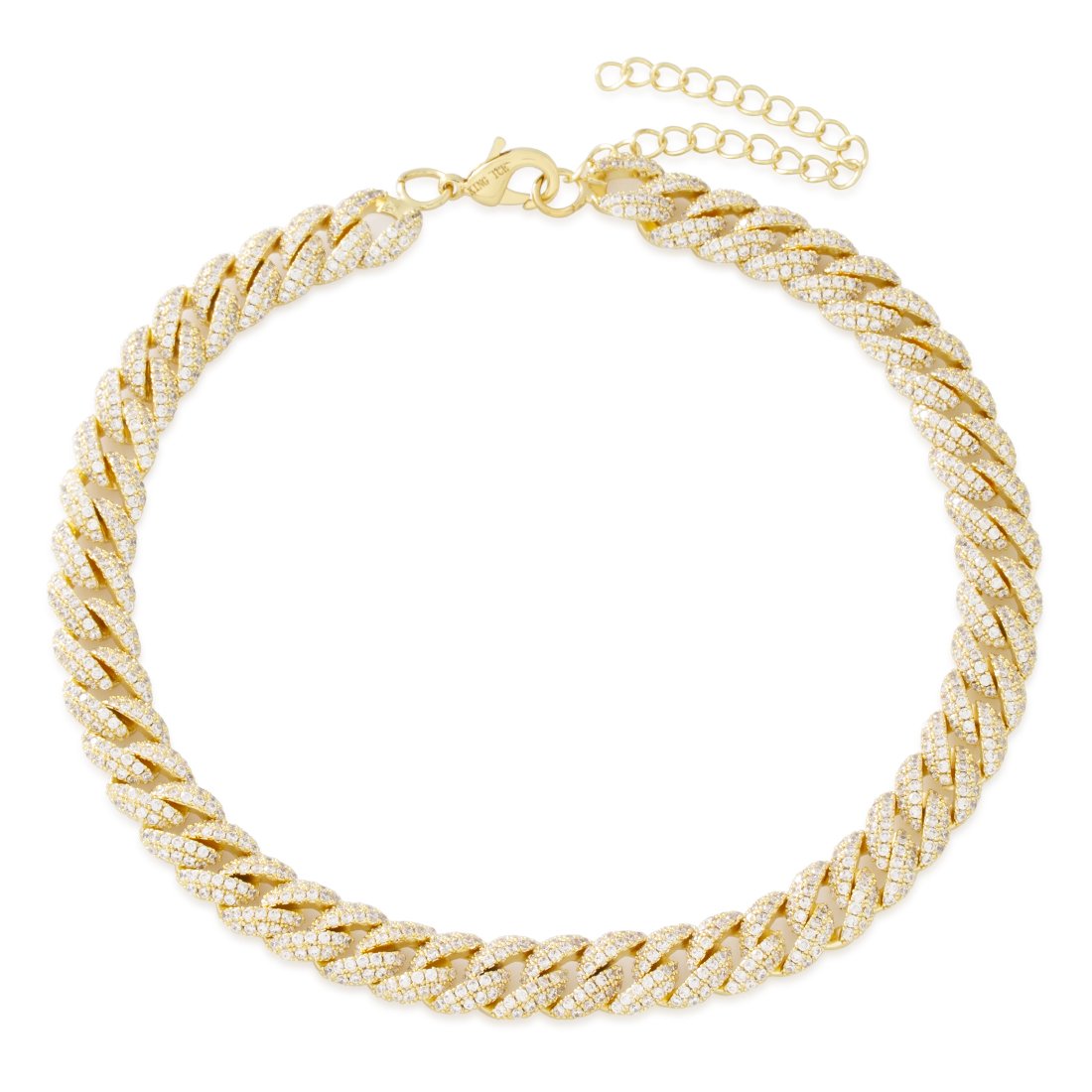 10mm Iced Miami Cuban Link Choker Chain | Women's Jewelry – King Ice