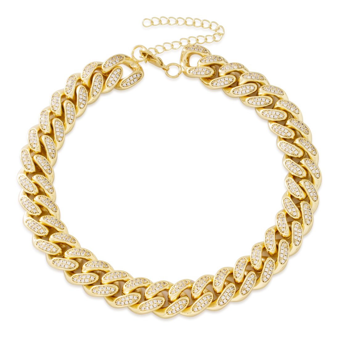 12mm Iced Miami Cuban Link Choker Chain | Women's Jewelry – King Ice