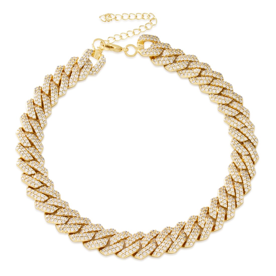 15mm Iced Diamond-Cut Miami Cuban Link Choker Chain | King Ice