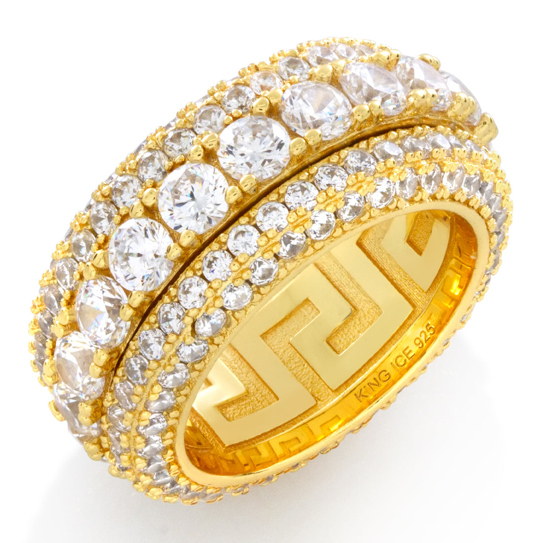 Brilliant-Cut Icy Spinner Ring | Hip Hop Rings - King Ice