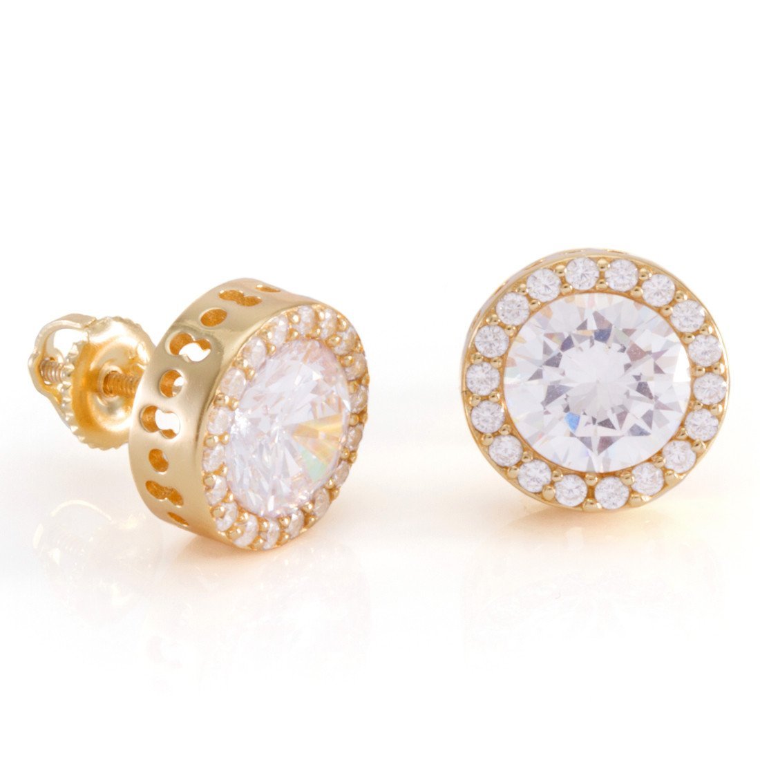 Button Stud Earrings | Sterling Silver Earrings – King Ice