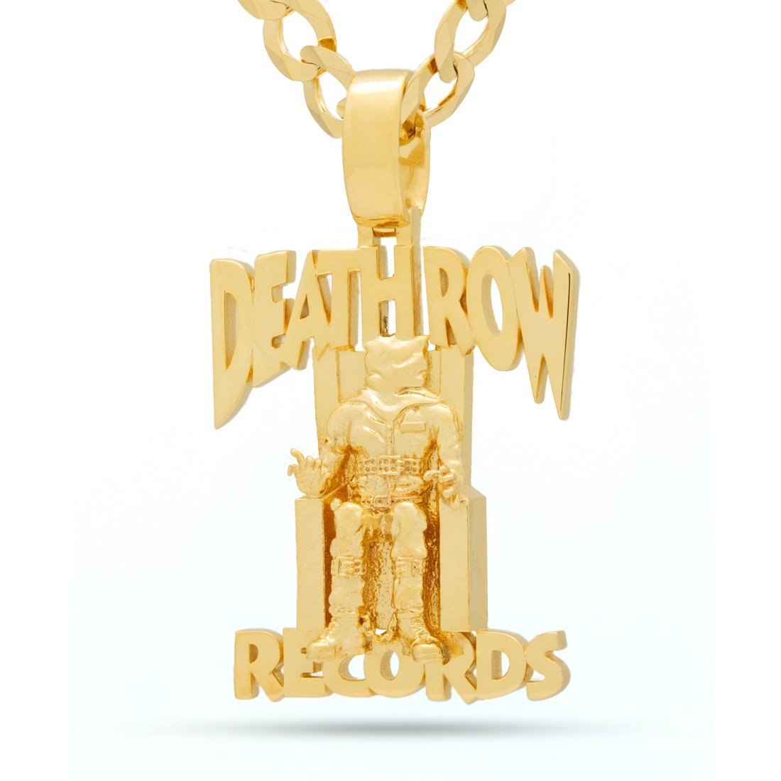 14K Solid Gold Logo Necklace | Death Row Records - King ice – King Ice