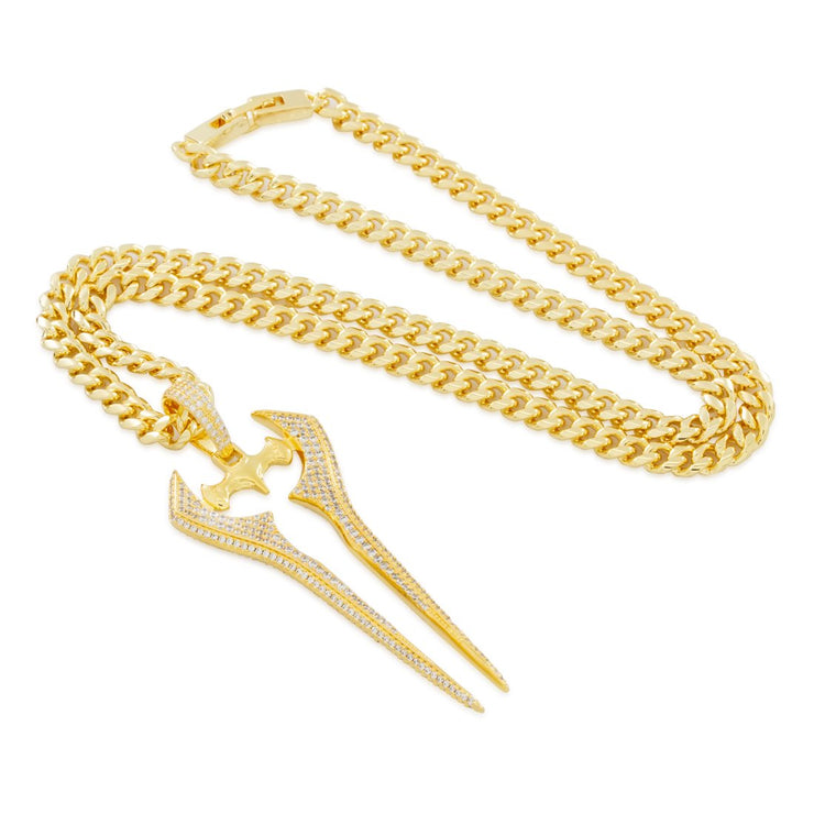 Iced Energy Sword Necklace | Halo Jewelry Collection | King Ice